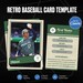 Retro Baseball Card Canva Template, Create Your Own Customizable Sports ...