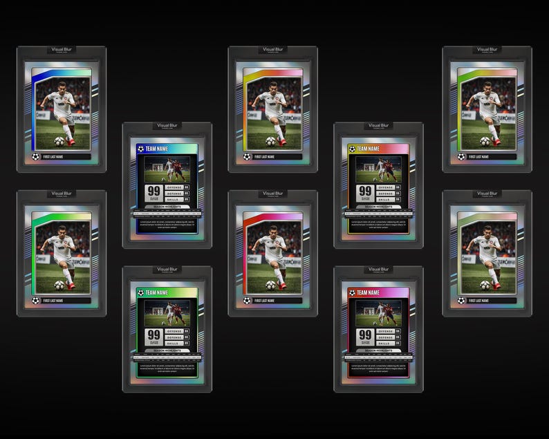 Holo Soccer Trading Card Canva Template, Create Your Own Customizable ...