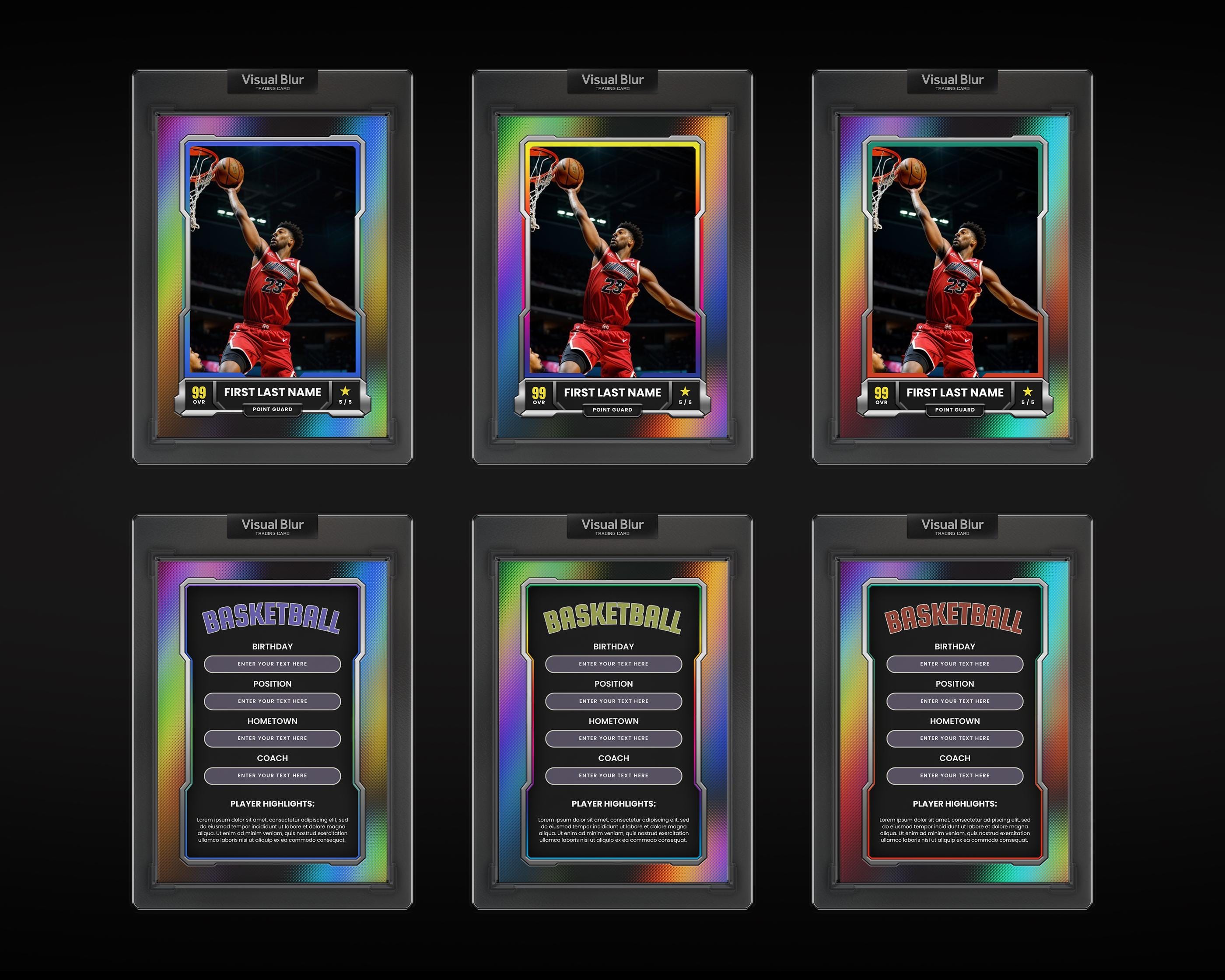 Holo Basketball Card Canva Template, Create Your Own Customizable ...