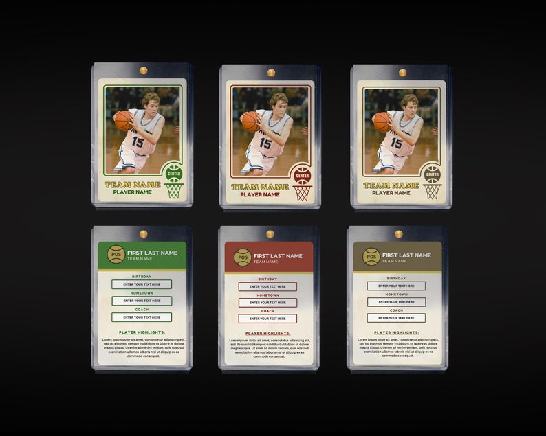 Vintage Basketball Card Canva Template, Create Your Own Customizable ...