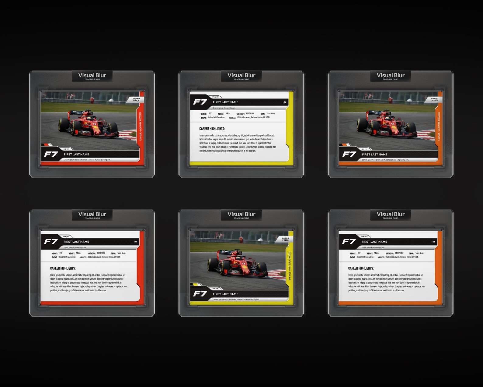 Racing Card Canva Template, Personalized DIY Motorsport Card, Create ...
