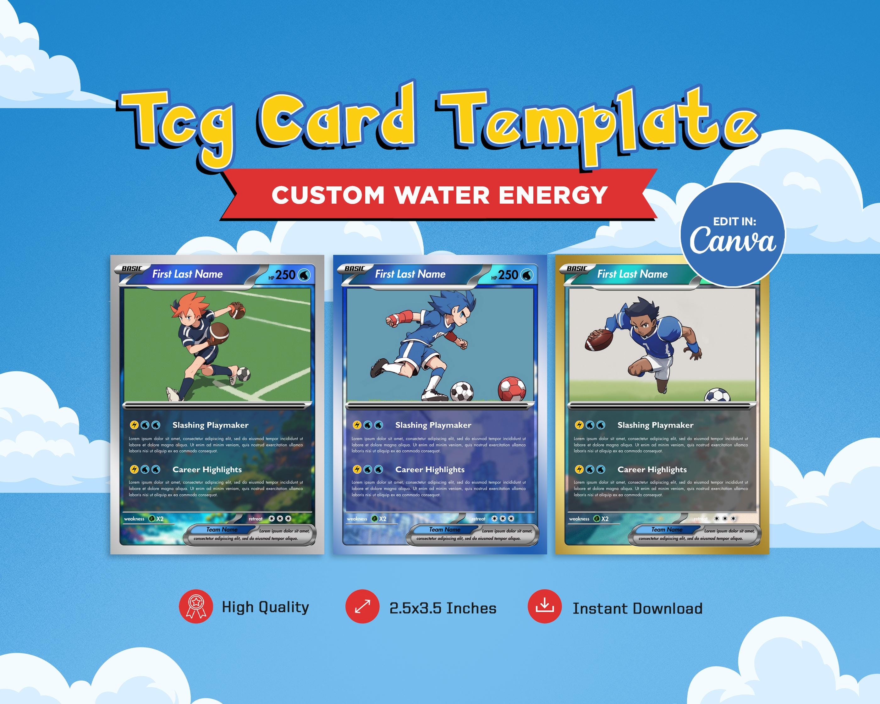 Tcg Card Template, Pokeman Custom Card, Create Your Own Customizable ...