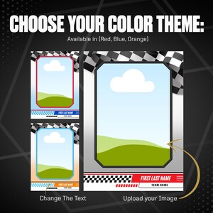Racing Card Canva Template, Personalized DIY Motorsport Card, Create ...
