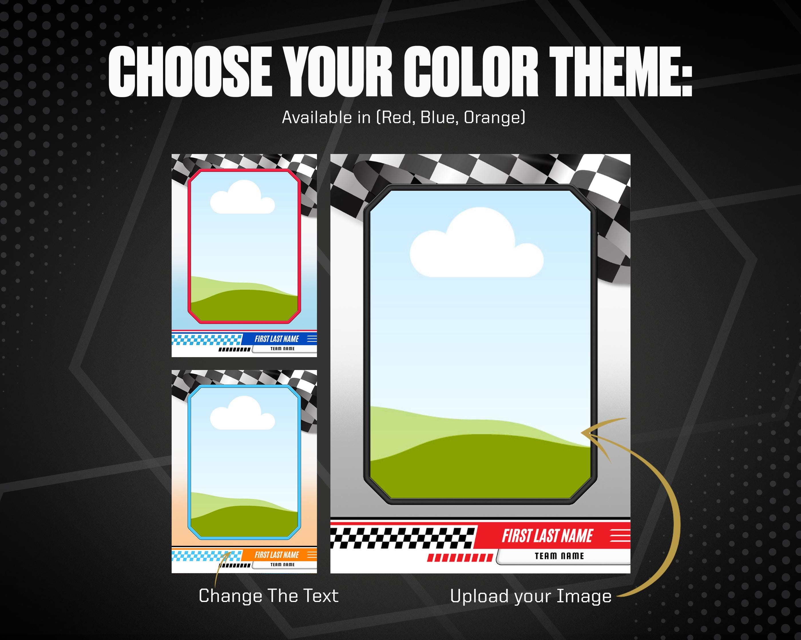 Racing Card Canva Template, Personalized DIY Motorsport Card, Create ...