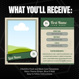 Retro Baseball Card Canva Template, Create Your Own Customizable Sports ...