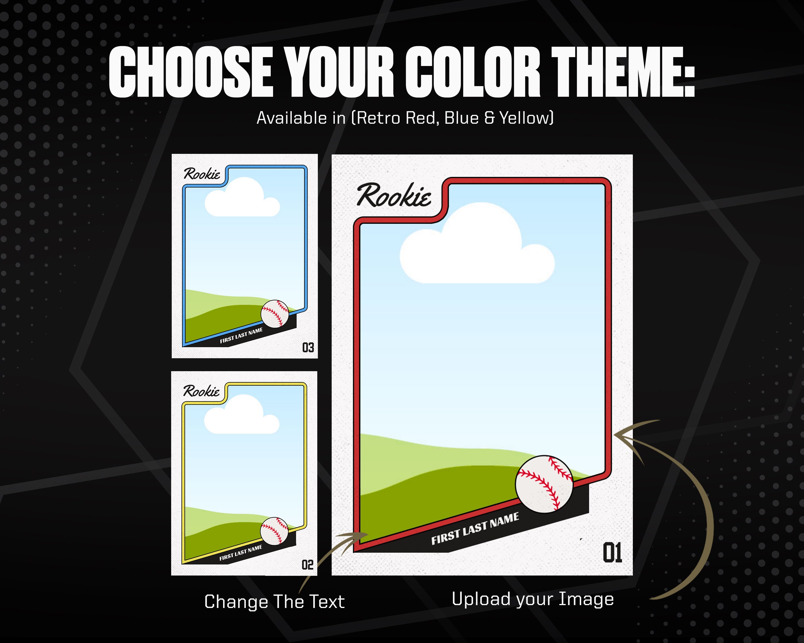 Retro Baseball Card Canva Template, Create Your Own Customizable Sports ...