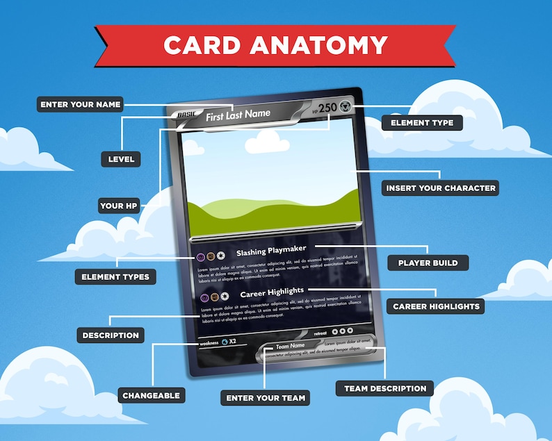 Tcg Card Template, Pokeman Custom Card, Create Your Own Customizable ...