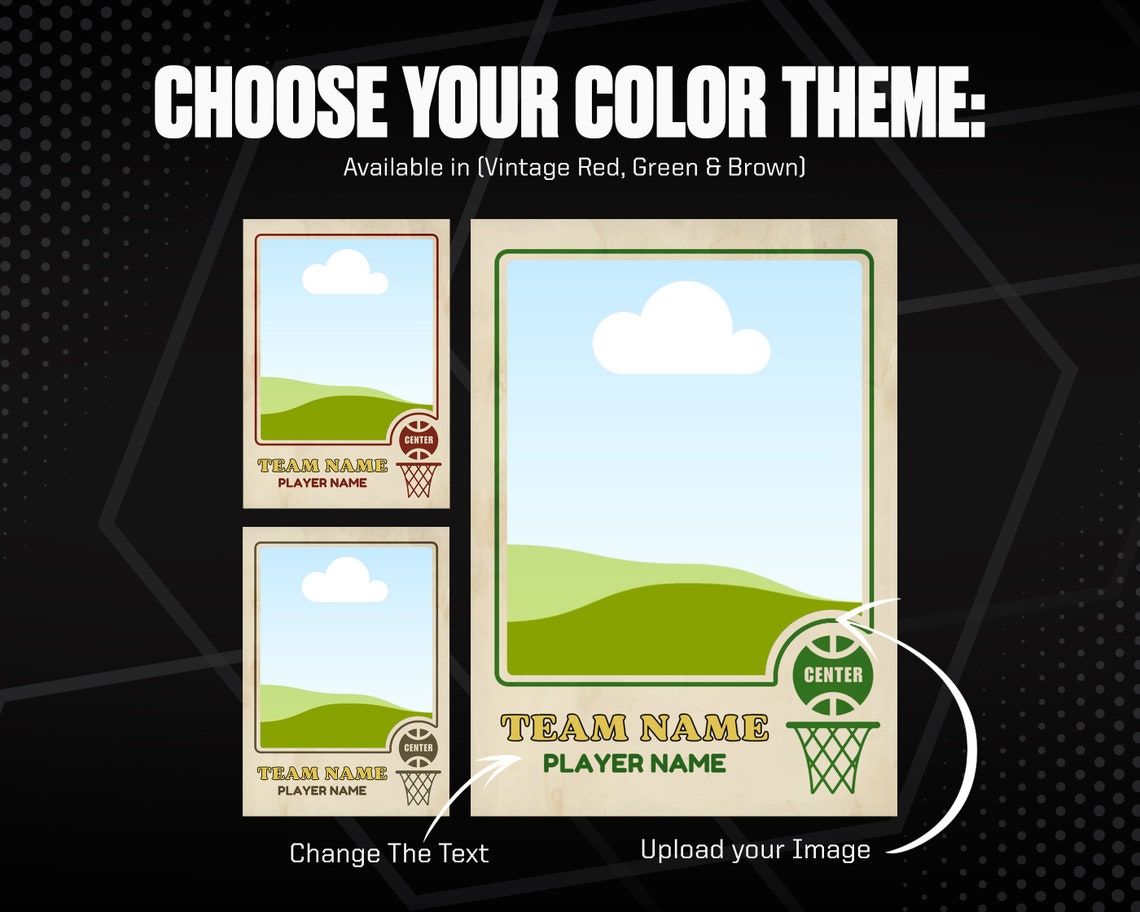 Vintage Basketball Card Canva Template, Create Your Own Customizable ...
