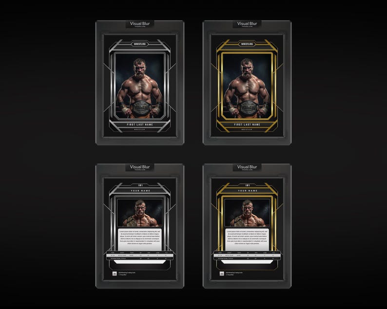 Wrestling Trading Card Canva Template, Create Your Own Customizable ...