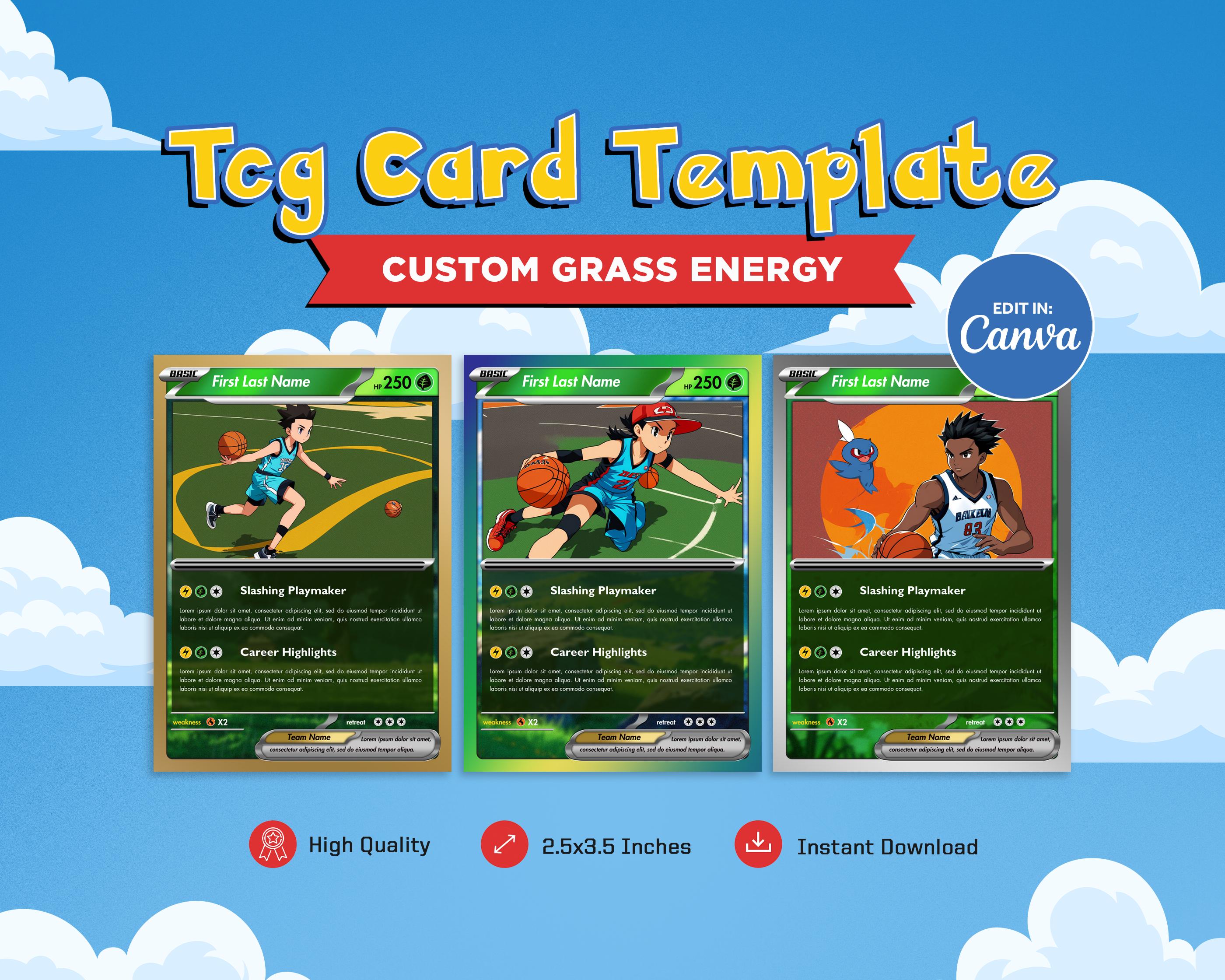 Tcg Card Template, Pokeman Custom Card, Create Your Own Customizable ...