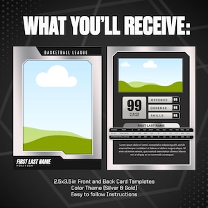 Basketball Card Canva Template, Create Your Own Customizable Sports ...