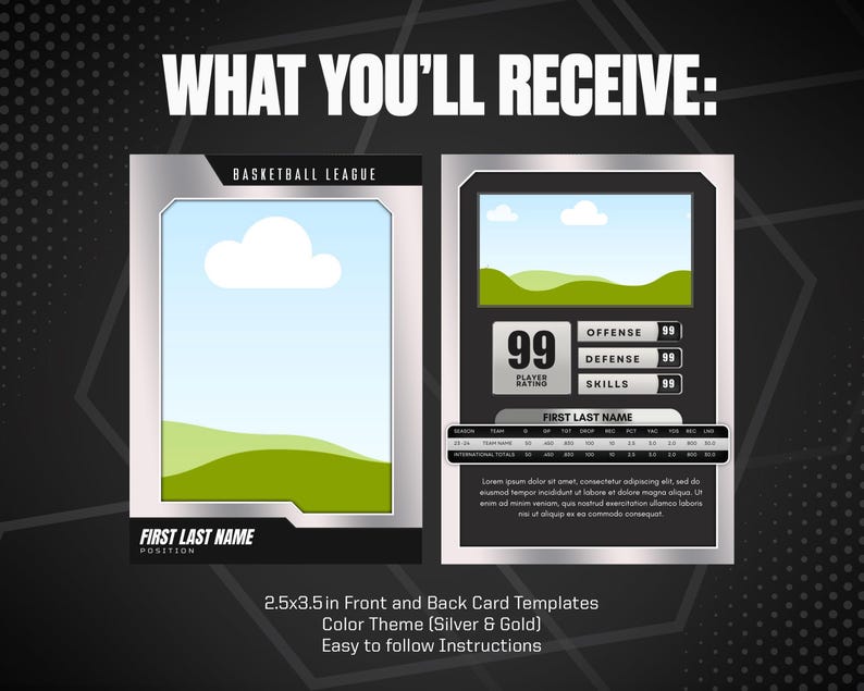 Basketball Card Canva Template, Create Your Own Customizable Sports ...