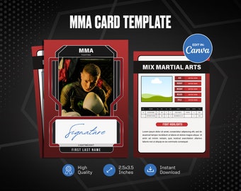 Holo Wrestling Trading Card Canva Template, Create Your Own ...