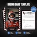 Racing Card Canva Template, Personalized DIY Motorsport Card, Create ...
