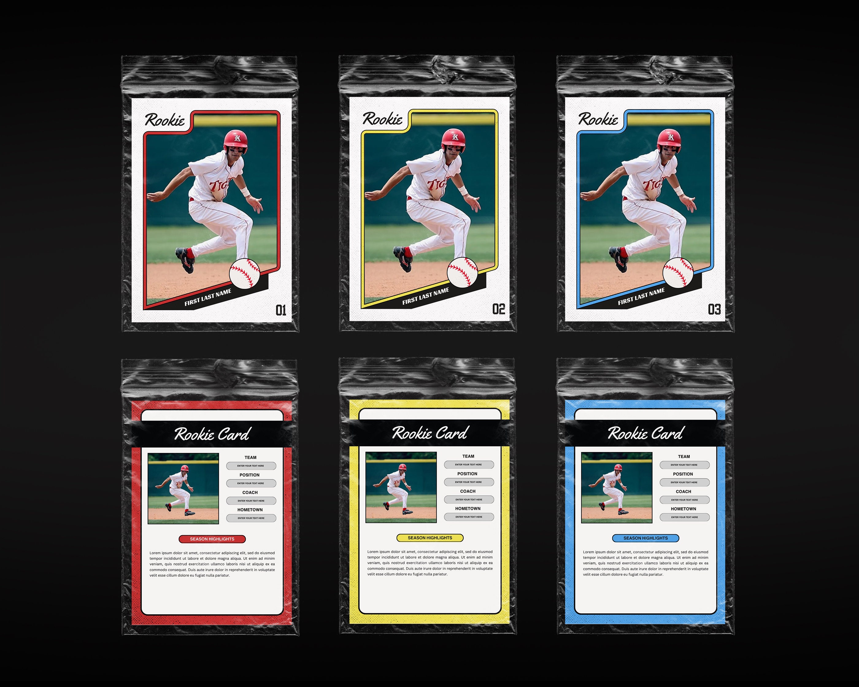 Retro Baseball Card Canva Template, Create Your Own Customizable Sports ...