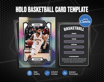 Vintage Basketball Card Canva Template, Create Your Own Customizable ...