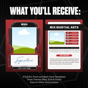 MMA Trading Card Canva Template, Create Your Own Customizable Sports ...