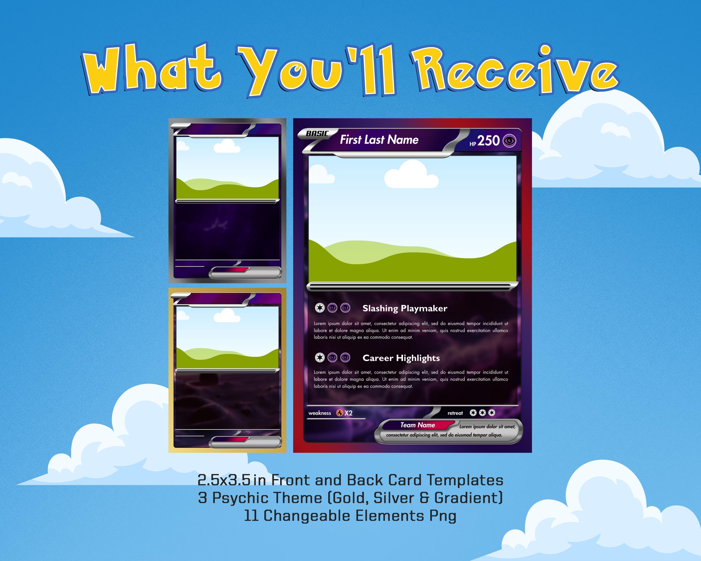 Tcg Card Template, Pokeman Custom Card, Create Your Own Customizable ...