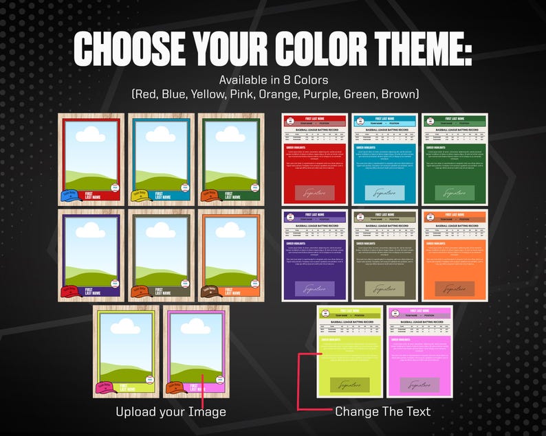 Baseball Card Canva Template, Create Your Own Customizable Sports Card ...