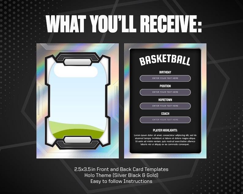 Holo Basketball Card Canva Template, Create Your Own Customizable ...