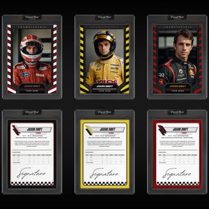 Racing Card Canva Template, Personalized DIY Motorsport Card, Create ...