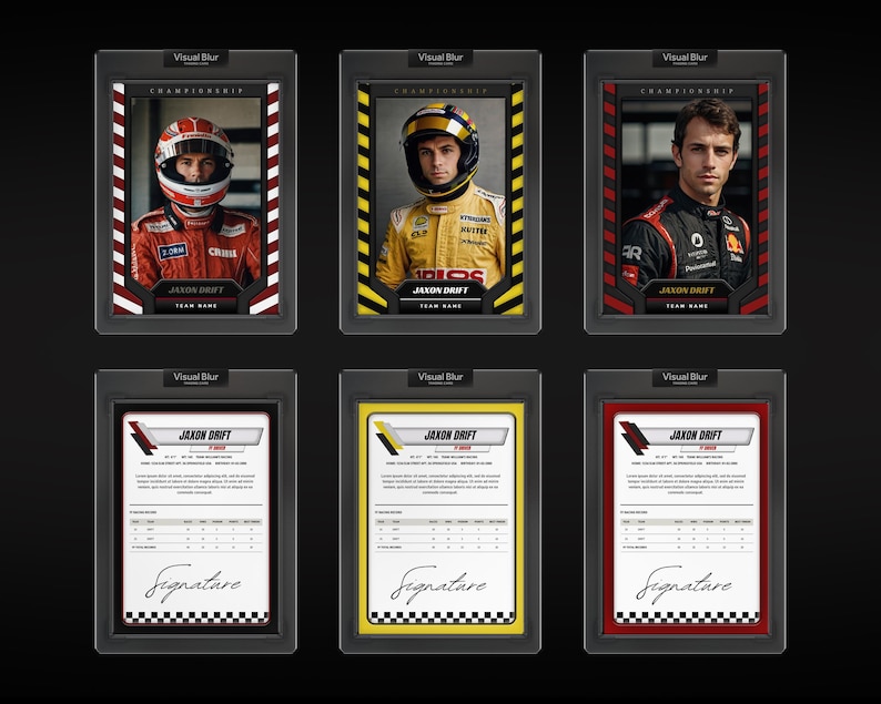 Racing Card Canva Template, Personalized DIY Motorsport Card, Create ...