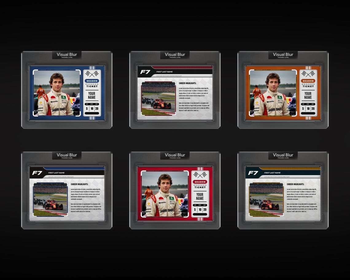 Racing Ticket Card Canva Template, Personalized DIY Motorsport Card ...
