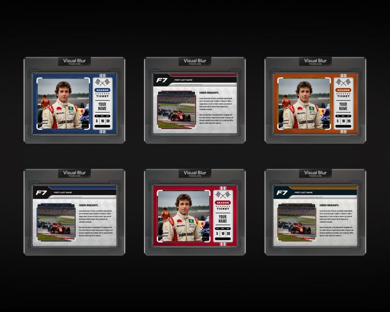 Racing Ticket Card Canva Template, Personalized DIY Motorsport Card ...