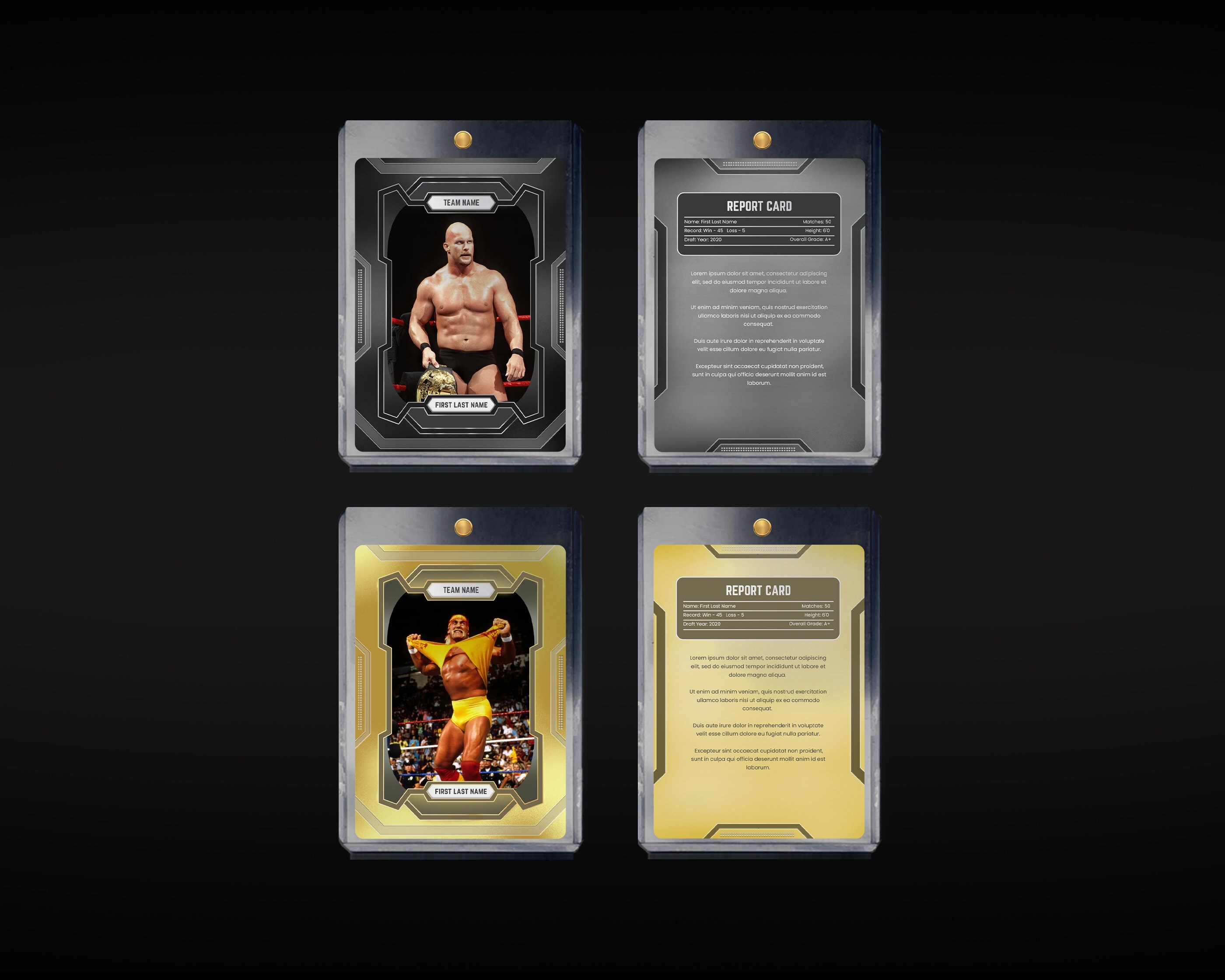 Wrestling Trading Card Canva Template, Create Your Own Customizable ...