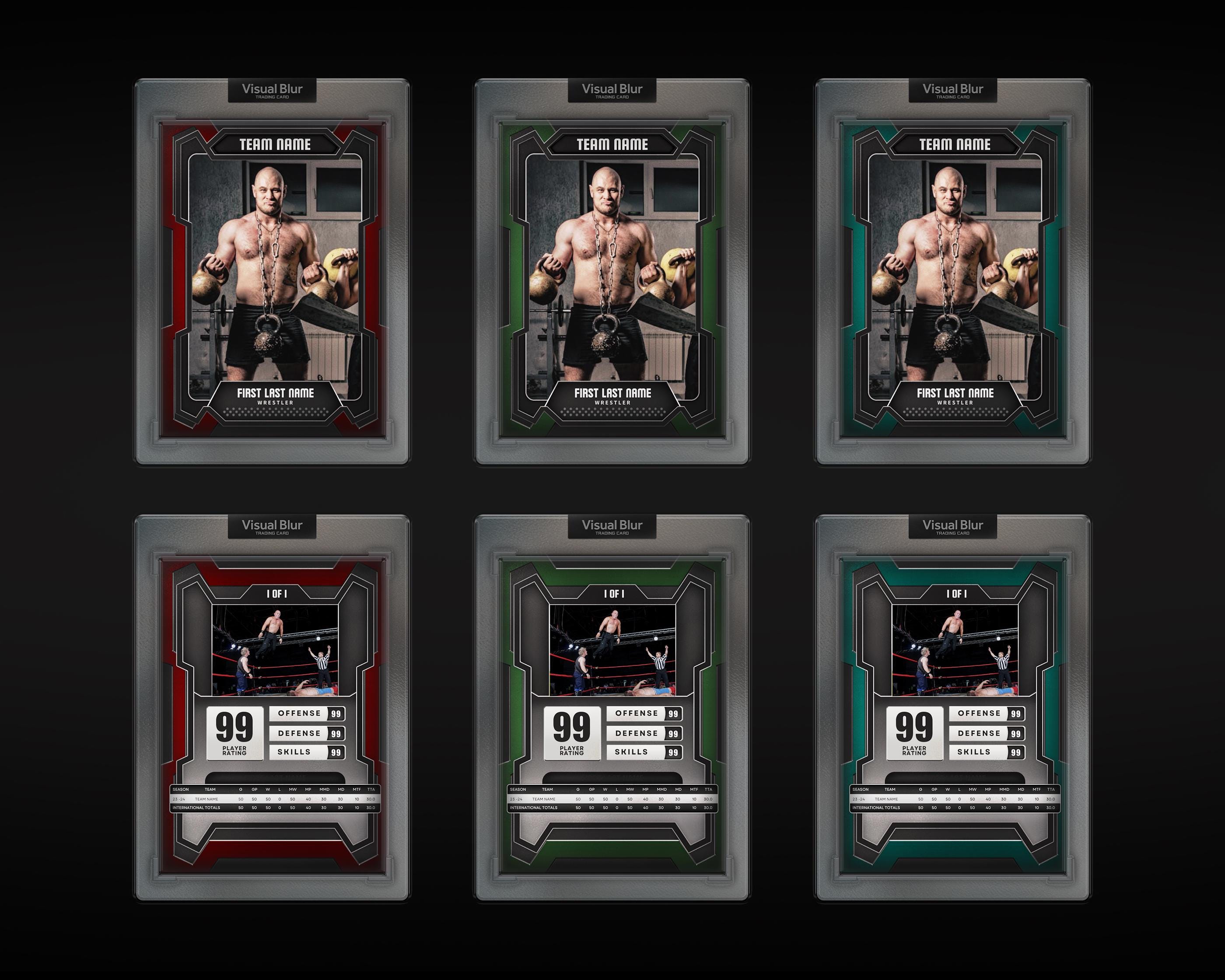 Wrestling Trading Card Canva Template, Create Your Own Customizable ...