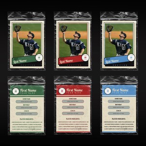 Retro Baseball Card Canva Template, Create Your Own Customizable Sports ...
