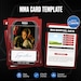 MMA Trading Card Canva Template, Create Your Own Customizable Sports ...