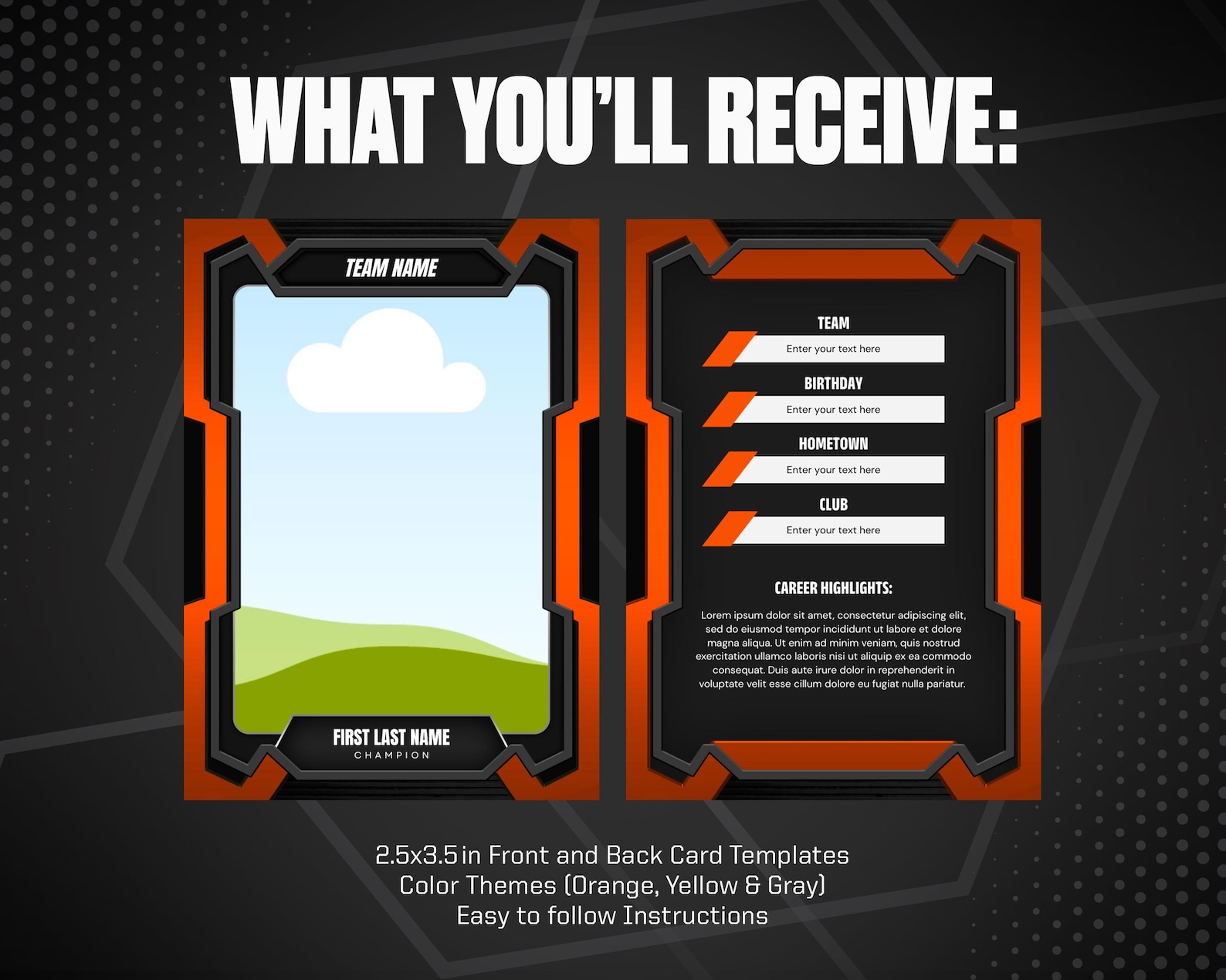 Racing Card Canva Template, Personalized DIY Motorsport Card Creator ...