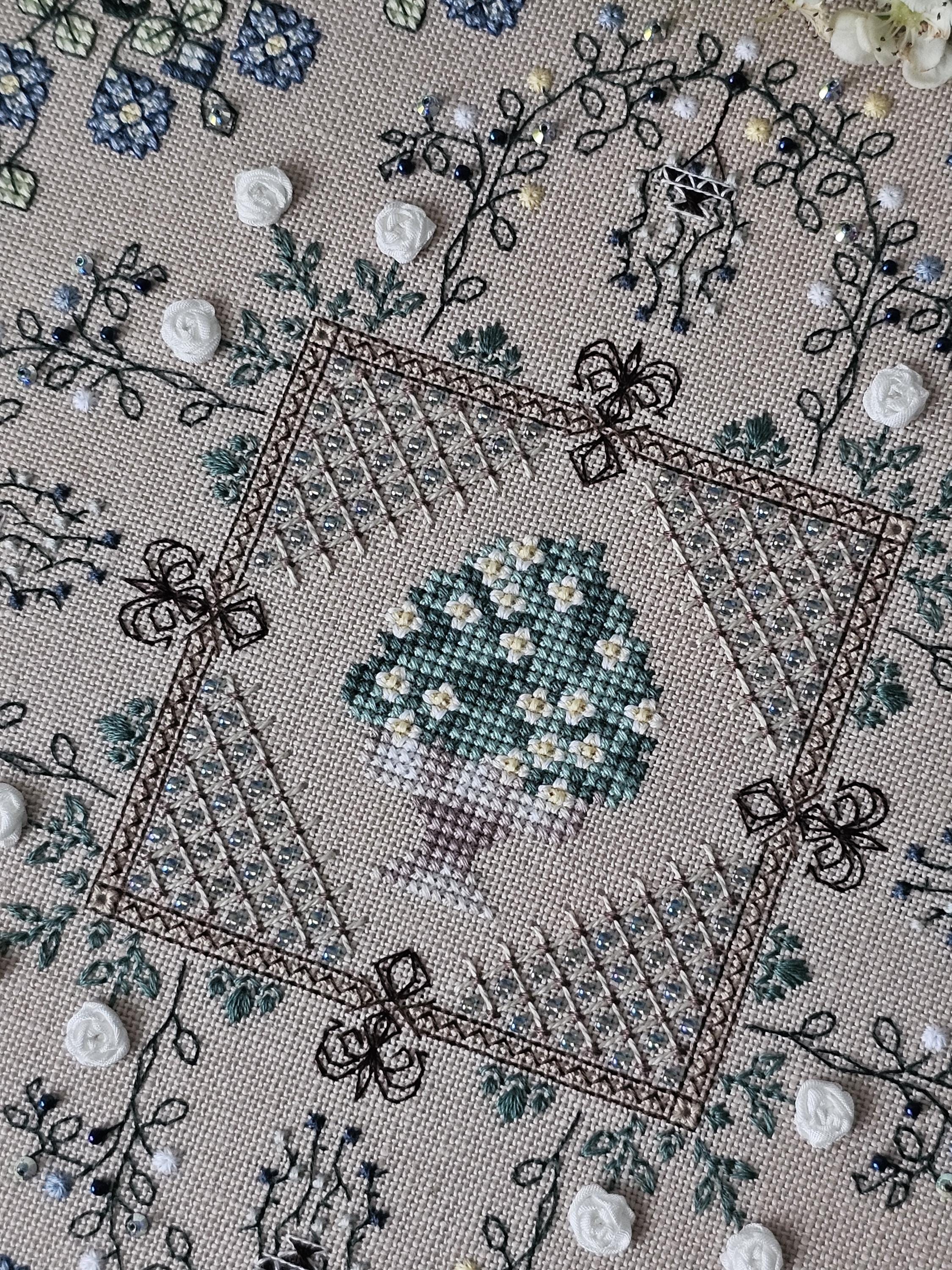 Cross Stitch Pattern PDF • Felicia Garden • Cross-stitch Embroidery ...