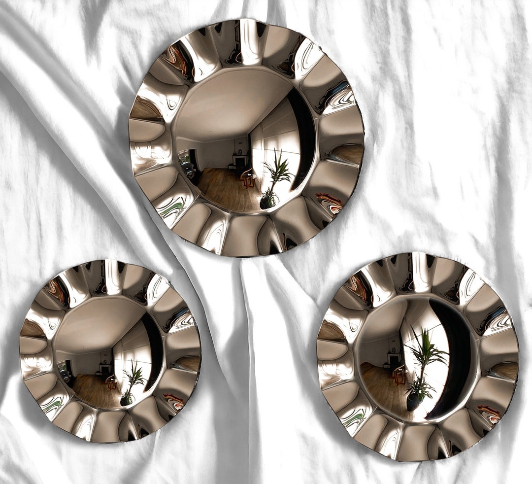 Convex Wavy 3-piece Mirror Set - Etsy