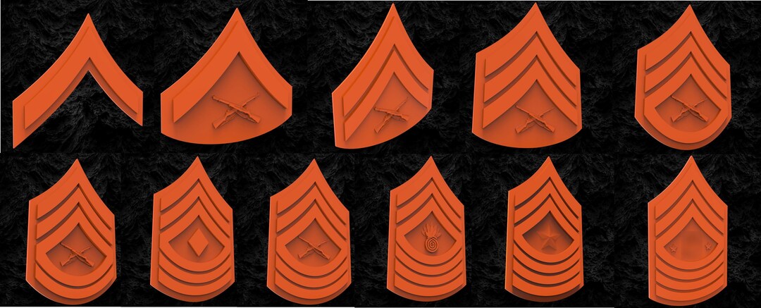 3D Stl Models Router File, MARINES Ranks, US Army Insignia, 3d Stl File ...