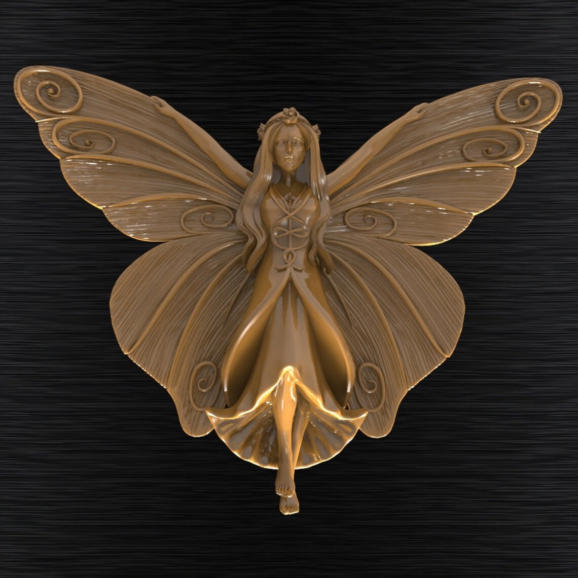 3D Stl Model Router File, Fairy Butterfly Girl Decor 3d Stl File ...