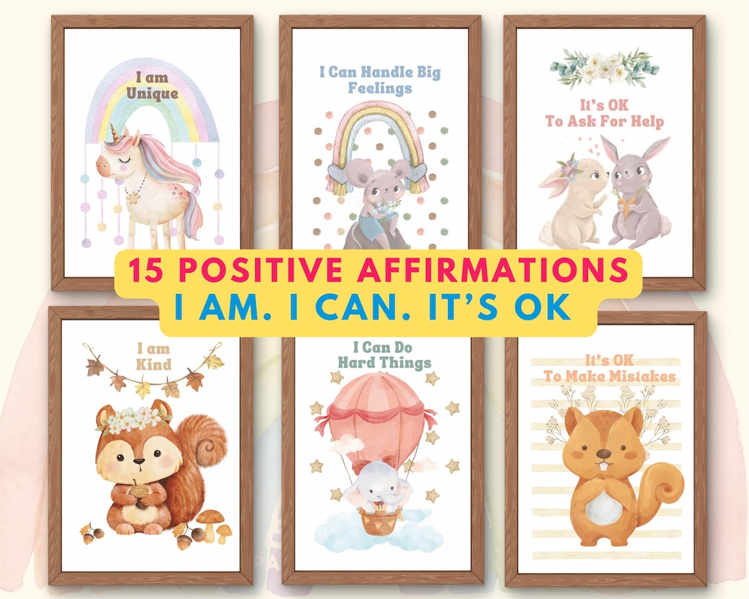 Kids Positive Affirmations Posters | Set of 15 | Calm Down Corner ...