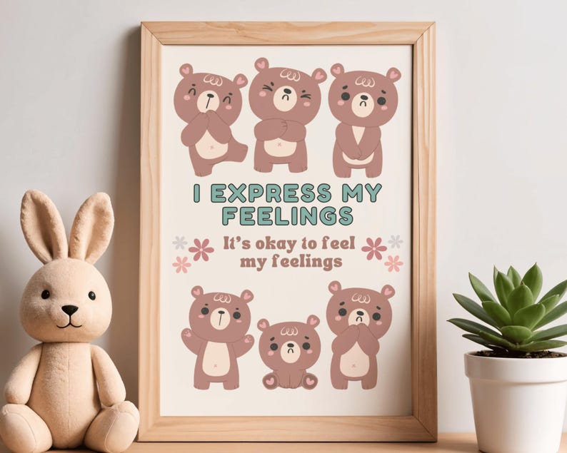 Kids' Feelings Chart Poster Set | Coping Skills, Zones of Regulation ...