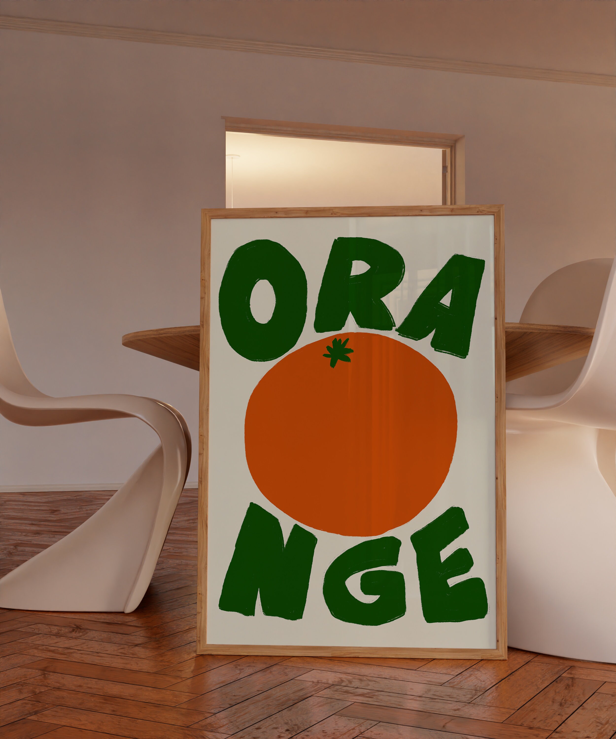Orange Fruit Poster: Modern Kitchen Print (digital Download) - Etsy