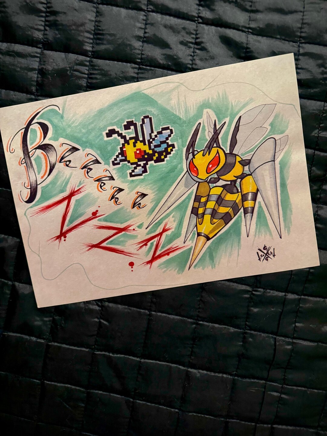 Pokemon Inspired bzzzzzzzz Beedrill A4 Print - Etsy