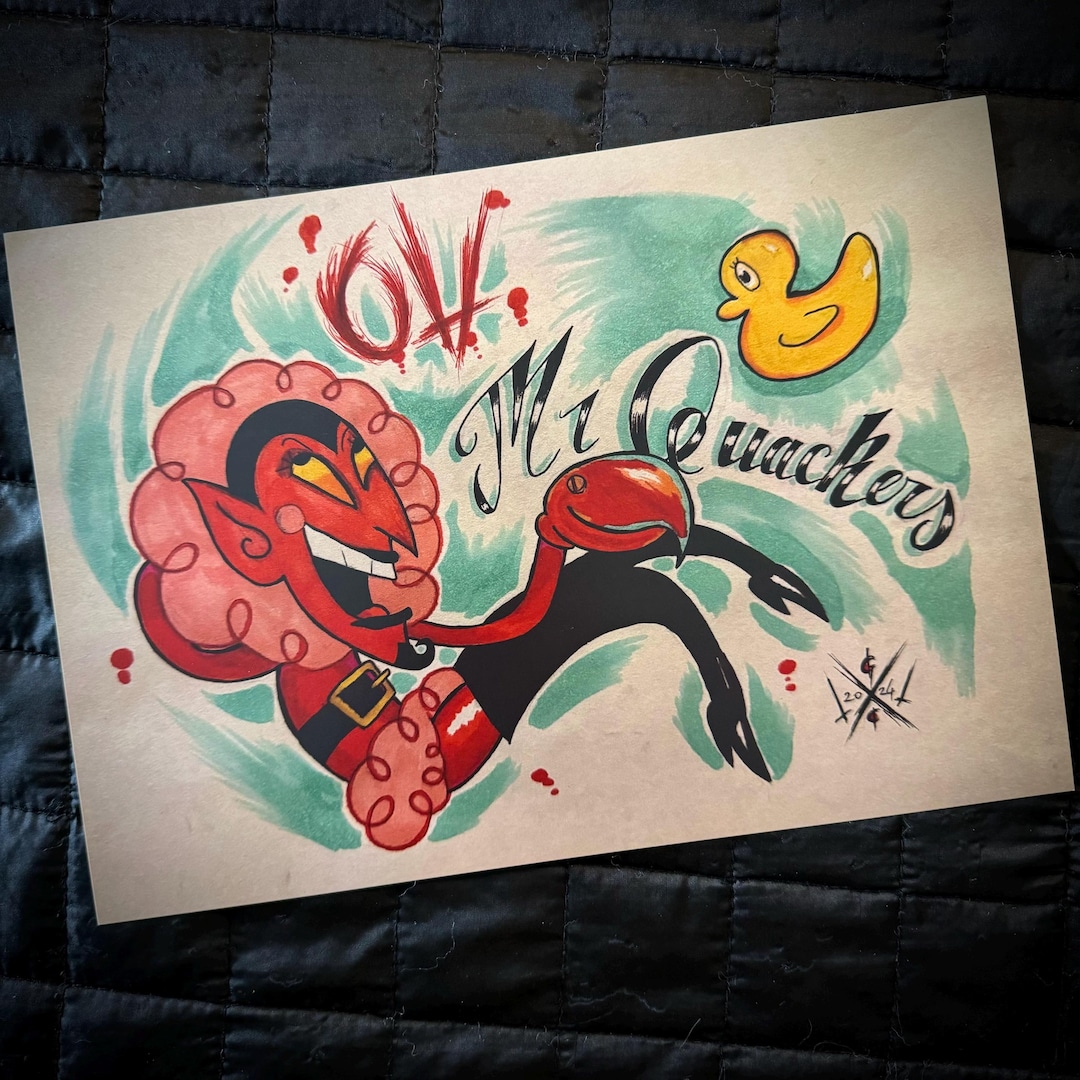 Powerpuff Girls Inspired "mr Quackers" Him Cartoon Network 200gsm A4 ...