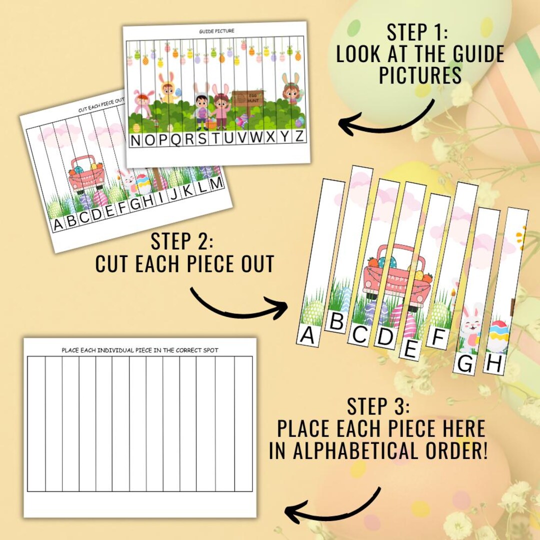 Easter Activity | Educational Alphabet Puzzle | Printable Letter ...