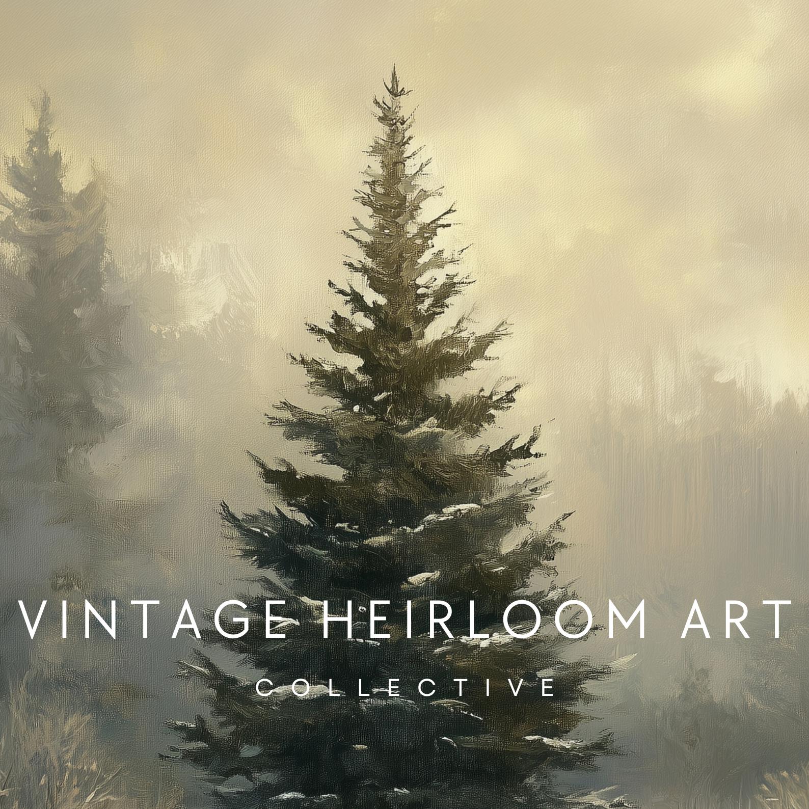 Christmas Tree Frame TV Art: Vintage Farmhouse Decor (digital Download ...