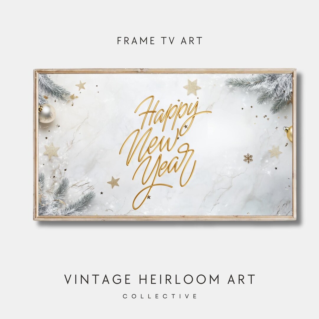New Year's Eve Frame TV Art: Holiday Digital Download - Etsy