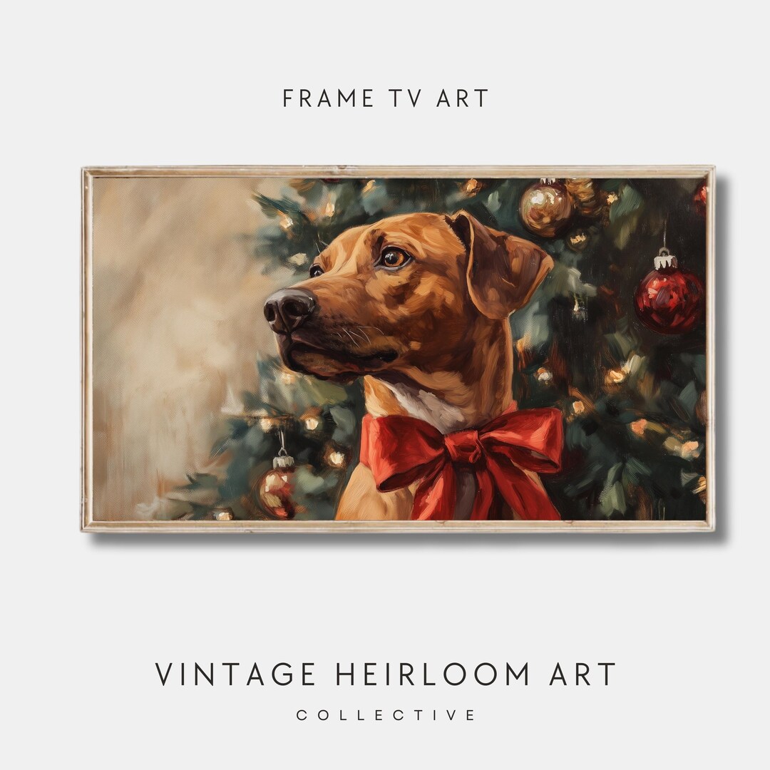 Rhodesian Ridgeback Frame Tv Art Christmas Tv Art Christmas Decor Pet ...