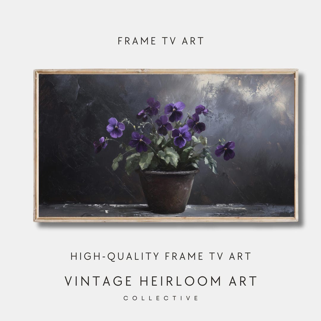 Dark Academia Frame Tv Art, Moody Farmhouse Frame Tv Art, Floral ...