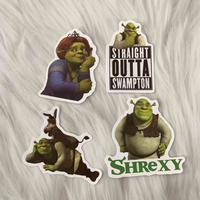 Shrek Stickers Cool Waterproof Sticker Luggage Skateboard Guitar ...