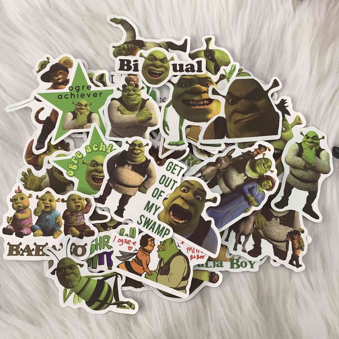 Shrek Stickers Cool Waterproof Sticker Luggage Skateboard Guitar ...