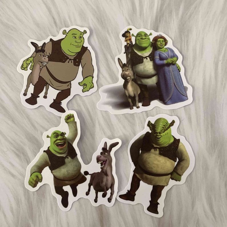 Shrek Stickers Cool Waterproof Sticker Luggage Skateboard Guitar ...